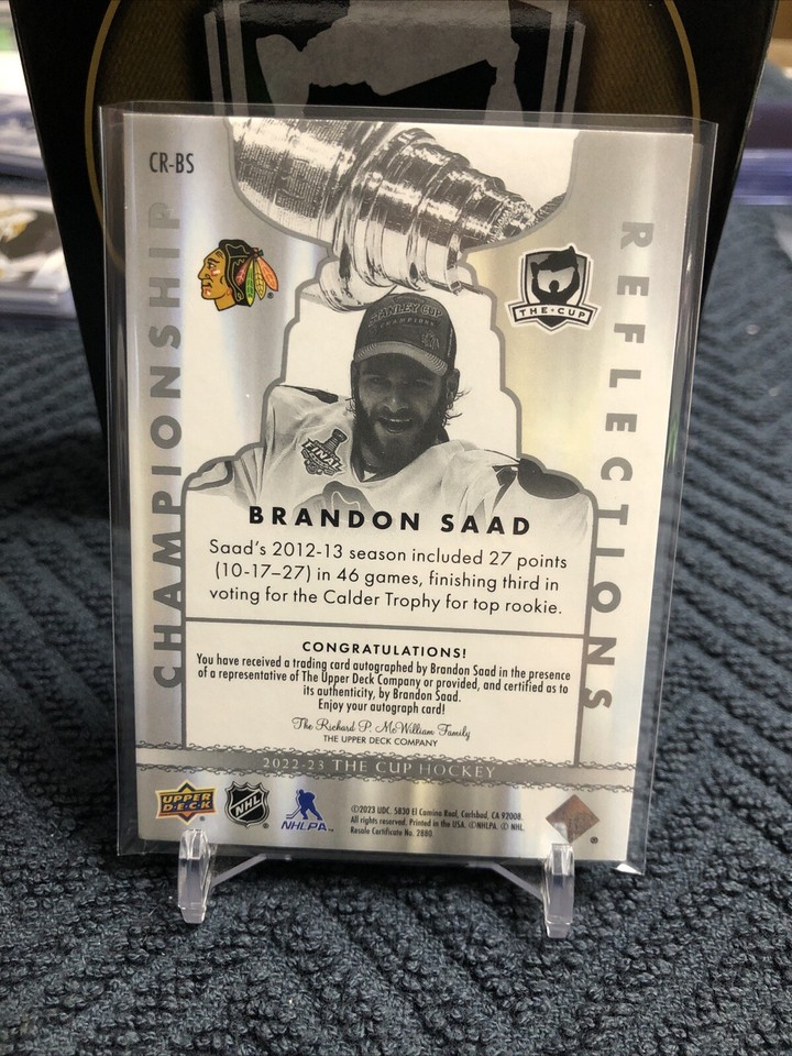 2022-23 UD The Cup Championship Reflections Auto Brandon Saad /35 #CR ...