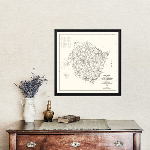 Old Map of Saluda County, SC 1939 - Vintage South Carolina A | eBay