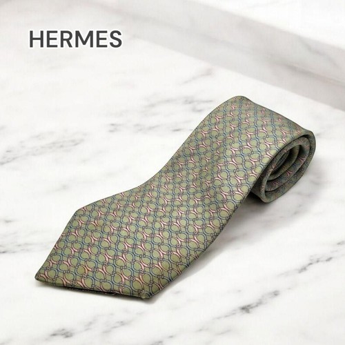 Hermès HERMES Tie All-over pattern Green | eBay