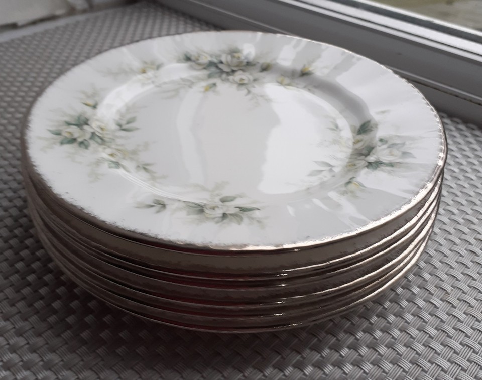 ROYAL ALBERT / PARAGON 'FIRST LOVE' SET 6 SIDE PLATES 16cm | eBay UK