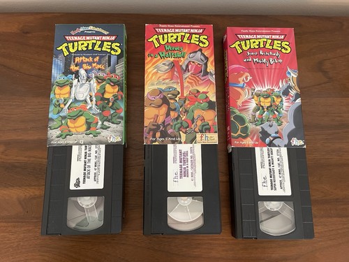 Vtg Teenage Mutant Ninja Turtles Animated VHS Lot of 3 TMNT FHE 90s | eBay