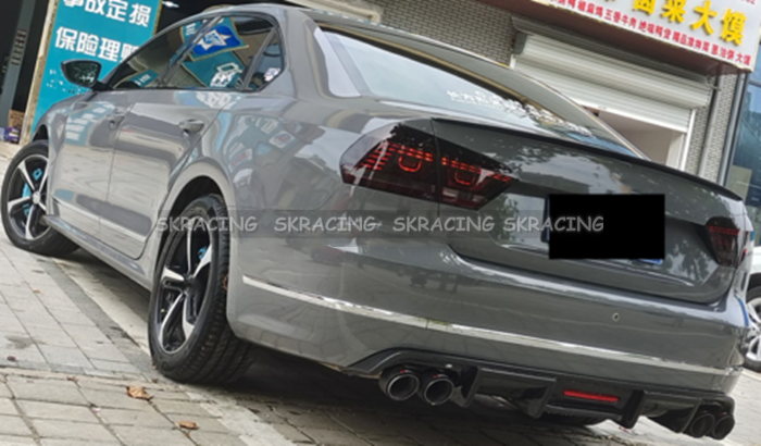 Fits For Volkswagen Passat 2011-2015 ABS Carbon Fiber Look Rear Bumper ...