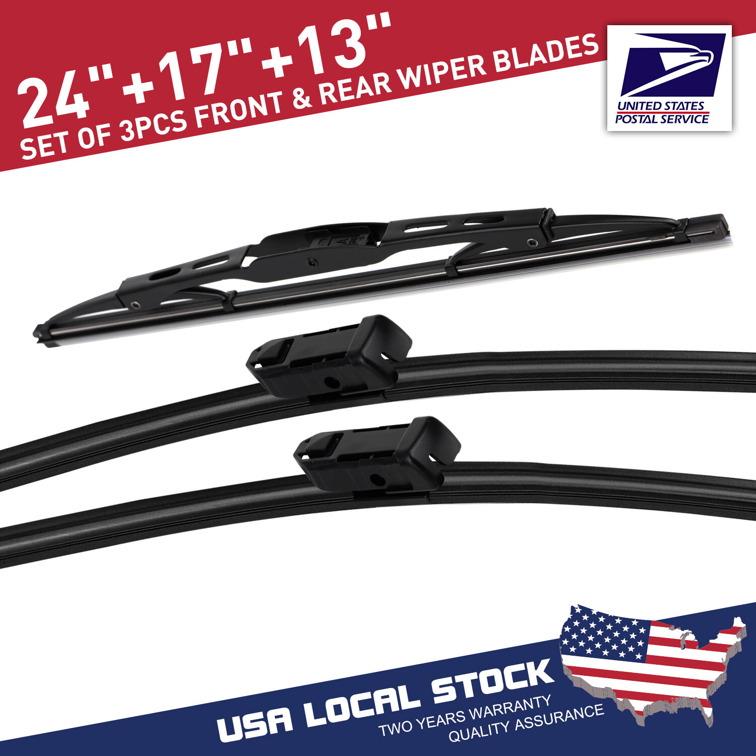 Full Set Front Rear 24"17"13" Windshield Wiper Blade For GMC Terrain ...