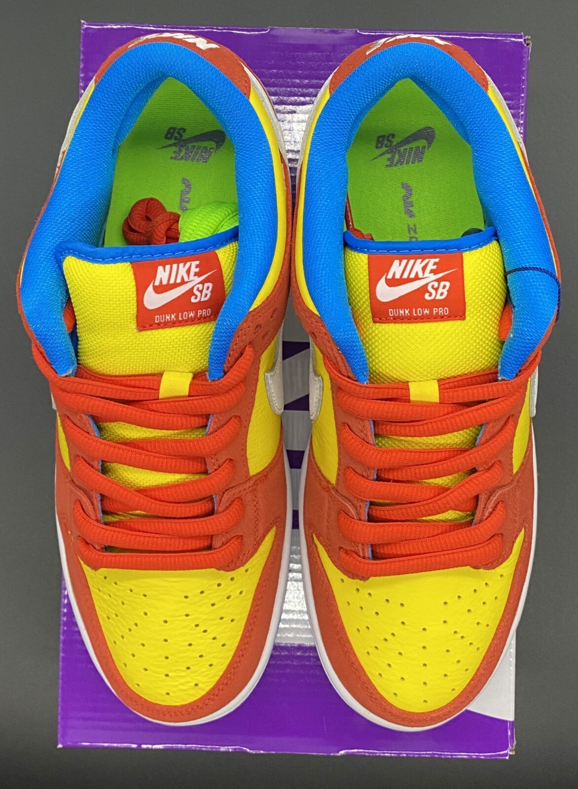 Nike SB Dunk Low Pro Bart Simpson BQ6817-602 Men's size 7-13 Brand New ...