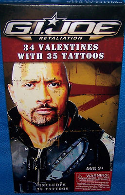 Valentines Day Cards (Box of 34) G.I. Joe Retaliation with Tattoos | eBay