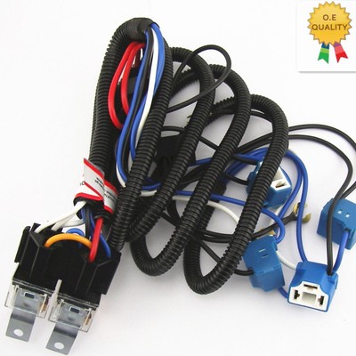 H4 H6054ST HEADLIGHT RELAY WIRING HARNESS 4 HEADLAMP LIGHT BULB WIRING ...