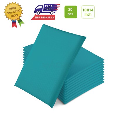 #4 20 PCS 10x14 in Poly Air Bubble Mailers Padded Envelopes Shipping ...