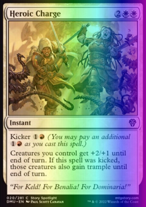 MTG Magic the Gathering Heroic Charge (20/552) Dominaria United LP FOIL ...