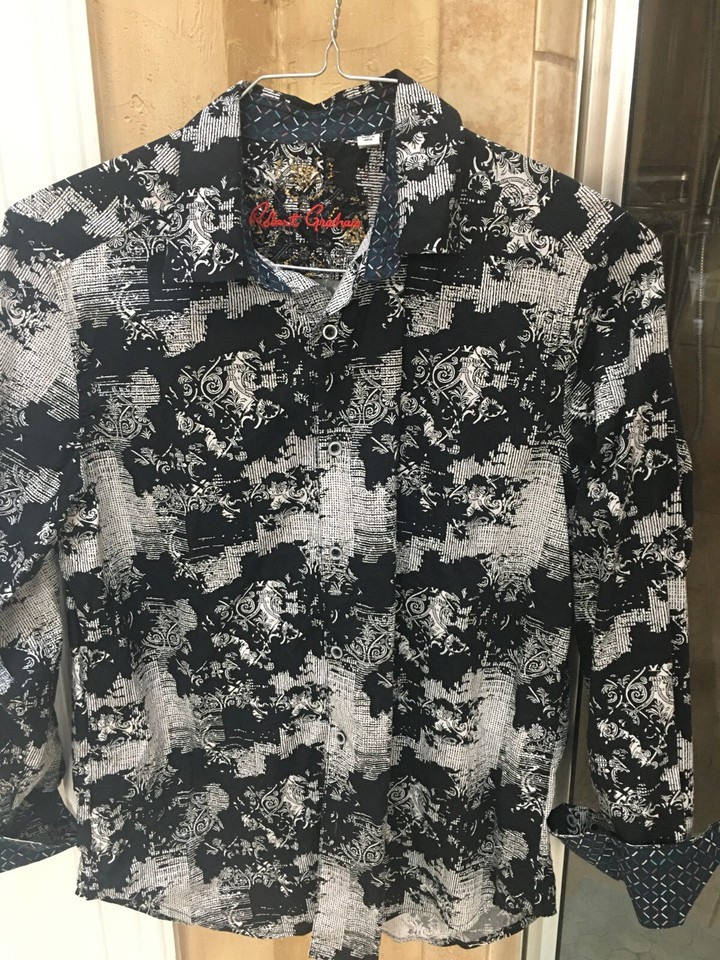 ROBERT GRAHAM Designer SHIRT, LS, Med, for the "Wild + Crazy guy" | eBay