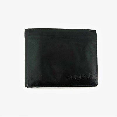 BUGATTI Men's Leather Coin Wallet - Black | eBay UK