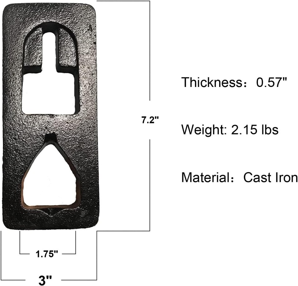T Post Puller Plate - Cast Iron Heavy-Duty Steel - Farm & Garden ...