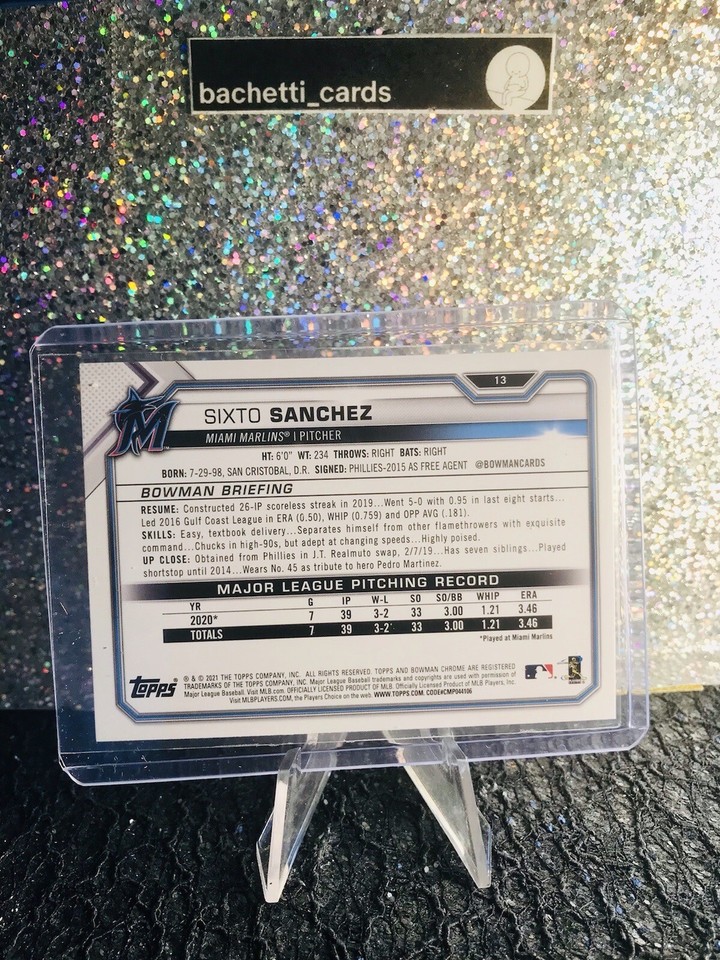 2021 Bowman Sixto Sanchez RC Rookie #13 | eBay