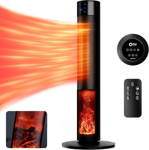 Electric Space Heater fit Large Room 36" Ceramic Tower Space Heater w ...