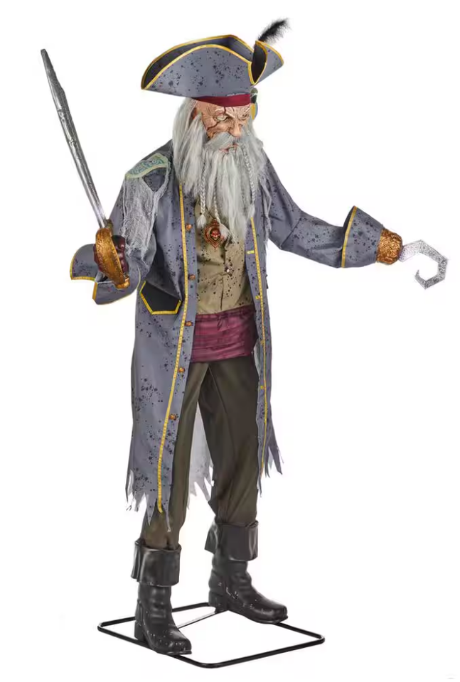 7' ANIMATED LED CAPTAIN CUTS SERVO PIRATE HALLOWEEN ANIMATRONIC | eBay