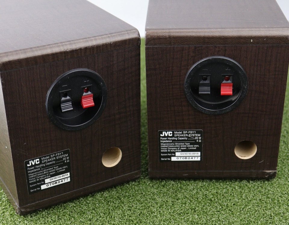 JVC SP-FSY1 Bookshelf Speakers, Great Sound Simulated Vinyl Wood Grain ...