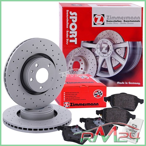2X ZIMMERMANN SPORT DISCO FRENO COAT Z + PASTIGLIE ANT PER BMW SERIE 1 ...