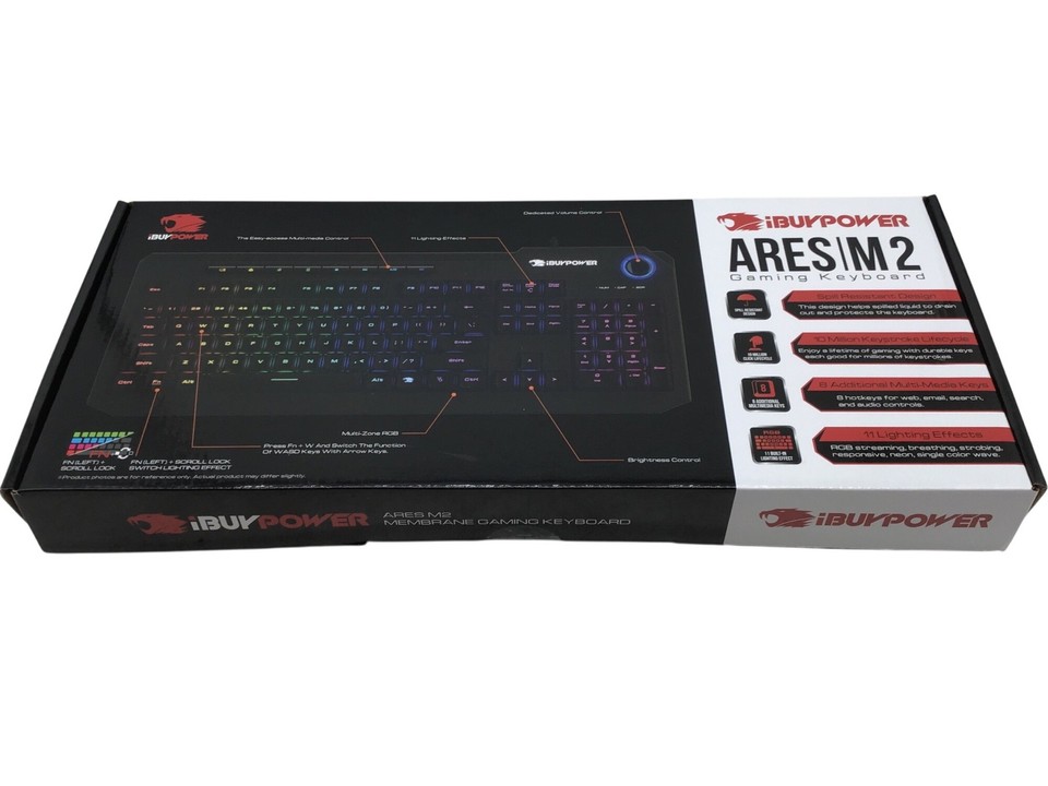 IBuyPower Ares M2 Gaming Keyboard & Dell S2721DGF 27-Inch Monitor Set ...