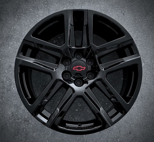GLOSS BLACK Z71/RST CHEVY SILVERADO 1500/TAHOE WHEELS SET 20x9" 2022 ...