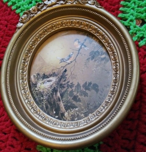 Vintage Homco 1982 Margie Morrow Birds Nest Framed Print, Plaque 3279 ...