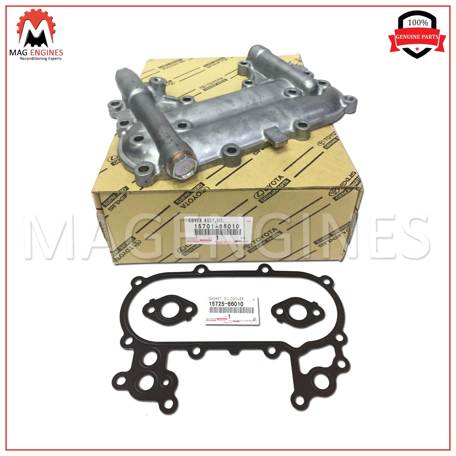 15701-66010 GENUINE OEM OIL COOLER COVER W/GASKET 1FZF 1FZ-FE LAND ...
