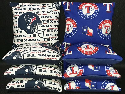 Set Of 8 Houston Texans Texas Rangers Cornhole Bean Bags FREE SHIPPING ...