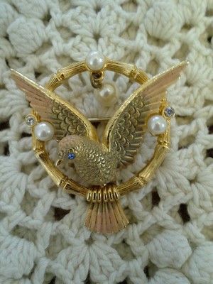 Joan Rivers bird goldtone pin brooch | eBay