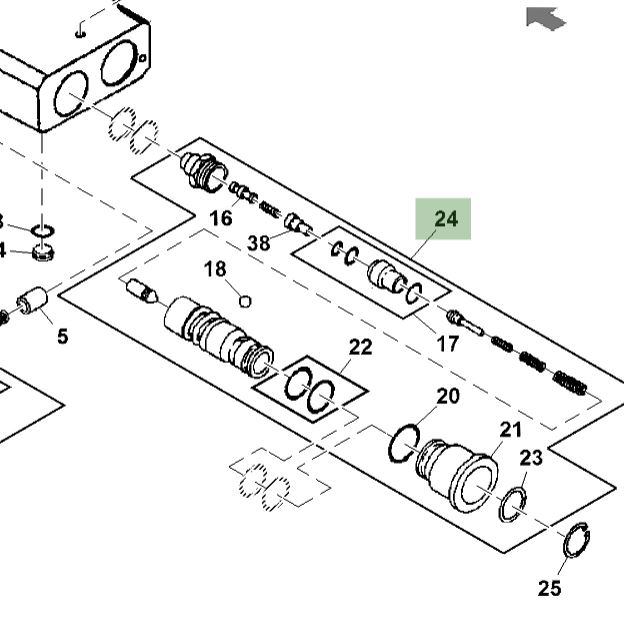 Genuine John Deere Tractor Hydraulic Quick Coupler RE52981 8370R 8400R ...