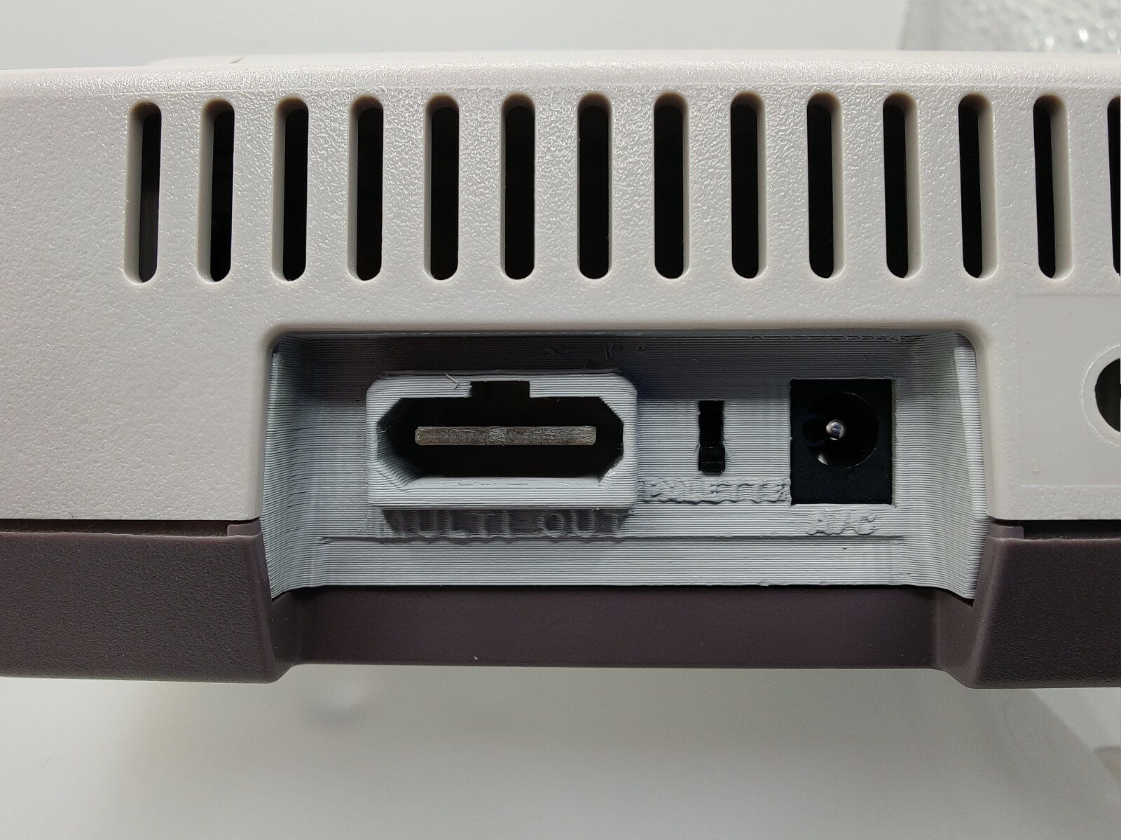NES 101 3D Printed Back Nintendo Multi out *A/V out* NES top loader ...