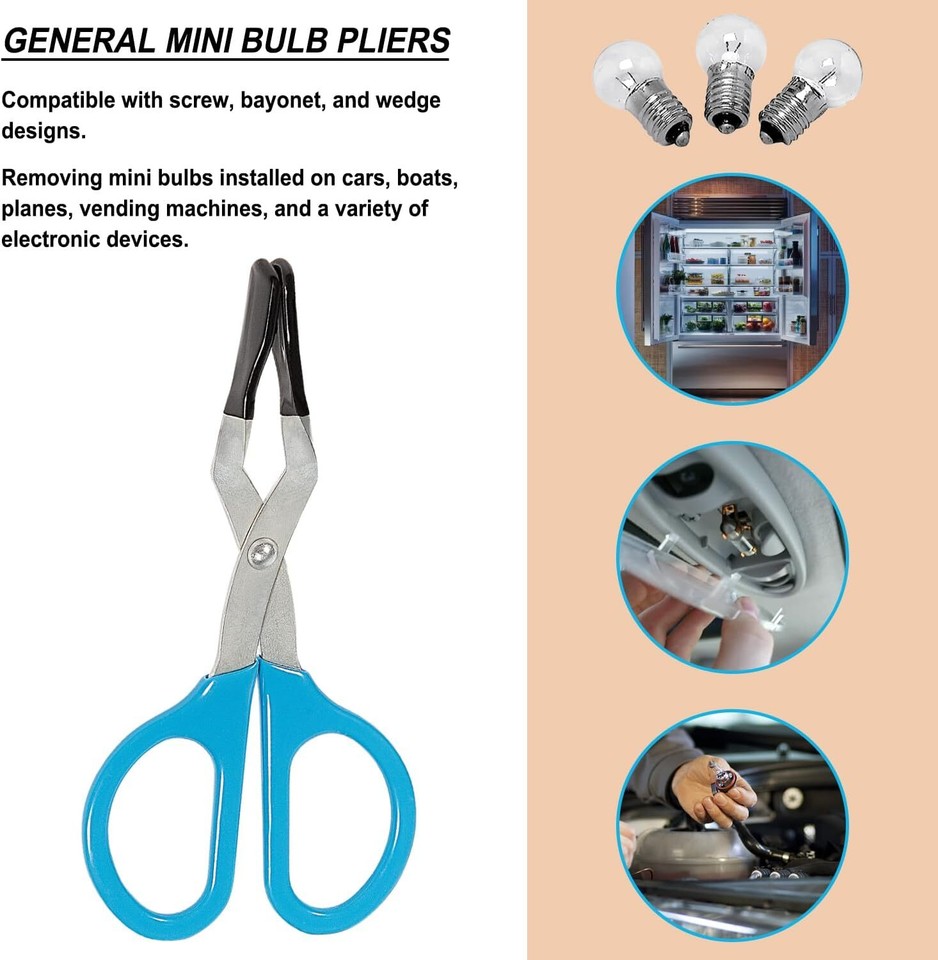 Universal Mini Light Bulb Pliers Broken Bulb Removal Extractor Changer ...
