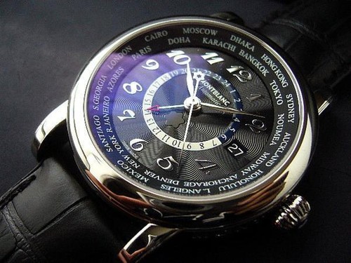 mont blanc World Time & GMT watch men TO184869 | eBay