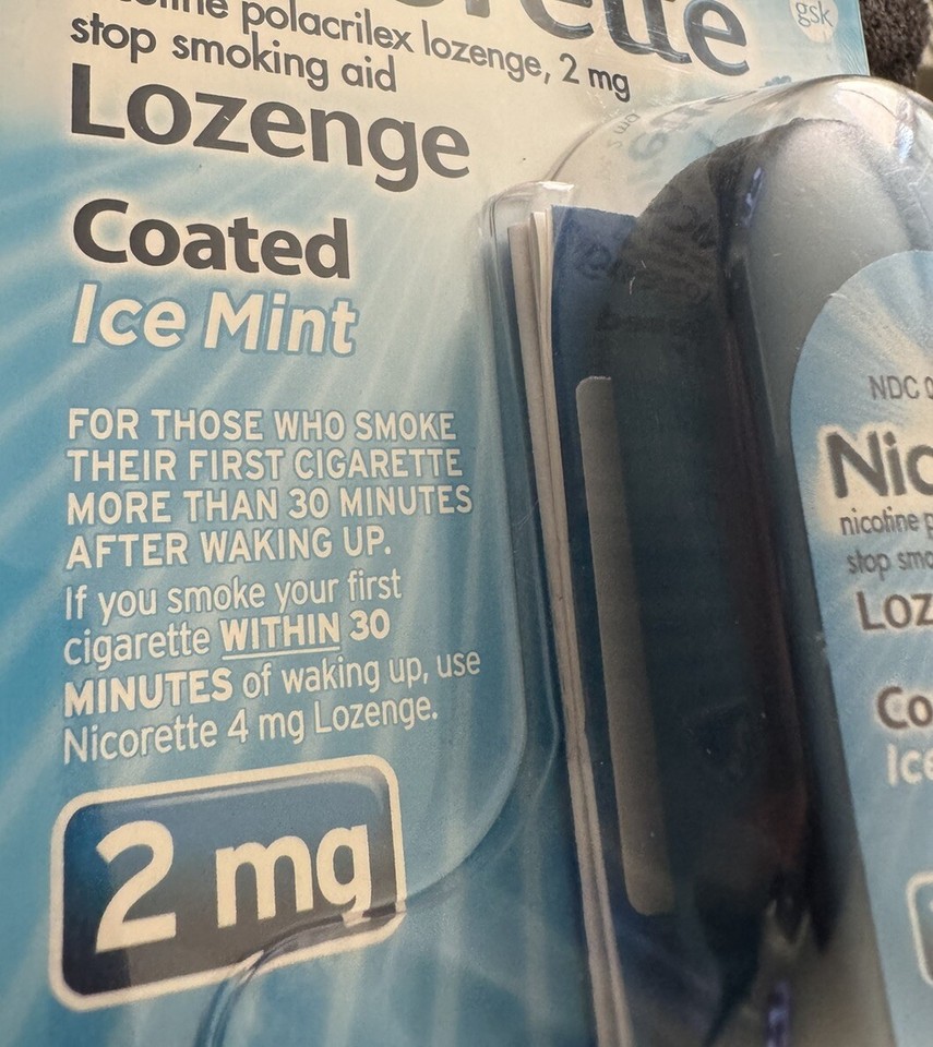 Nicorette 2mg Lozenge Ice Mint - 20ct EXP 11/2025 NEW IN PACKAGE ...