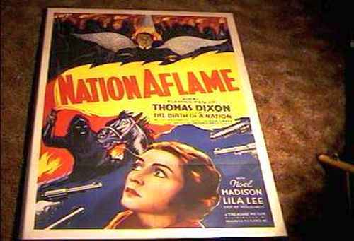 NATION AFLAME 1937 ORIG MOVIE POSTER BIRTH OF NATION RELATED THOMAS ...
