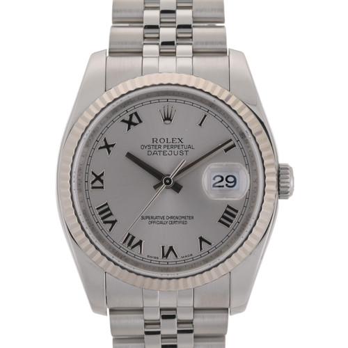 Rolex Datejust 116234 Rhodium Roman Dial 36mm Watch Full Set | eBay