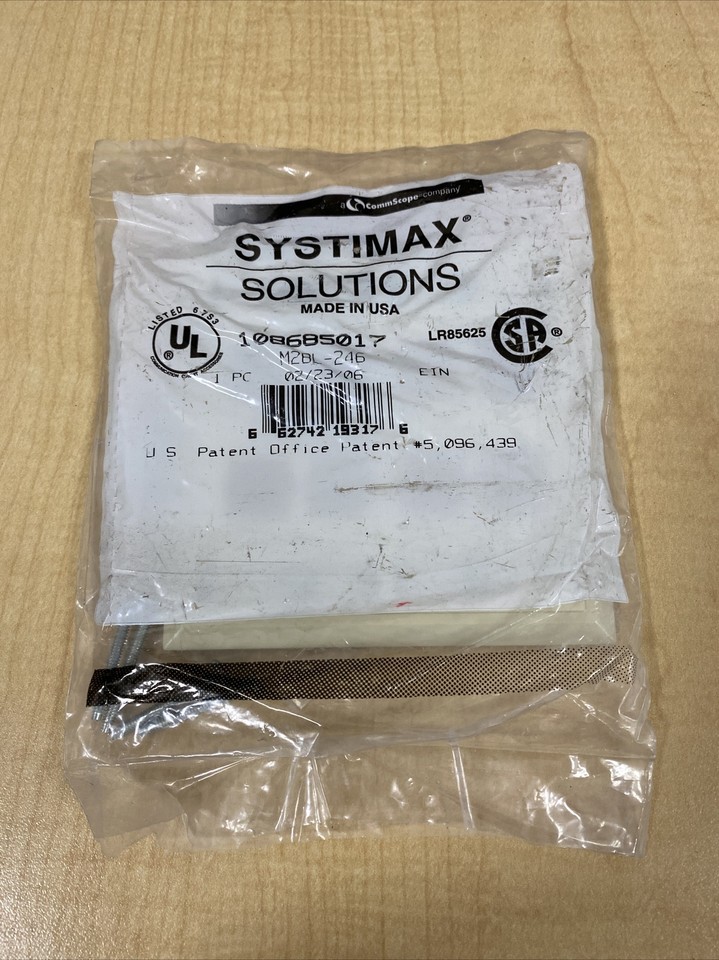 Commscope Systimax Lucent 8Port Ivory Faceplate w/Label Strip 108685017 ...