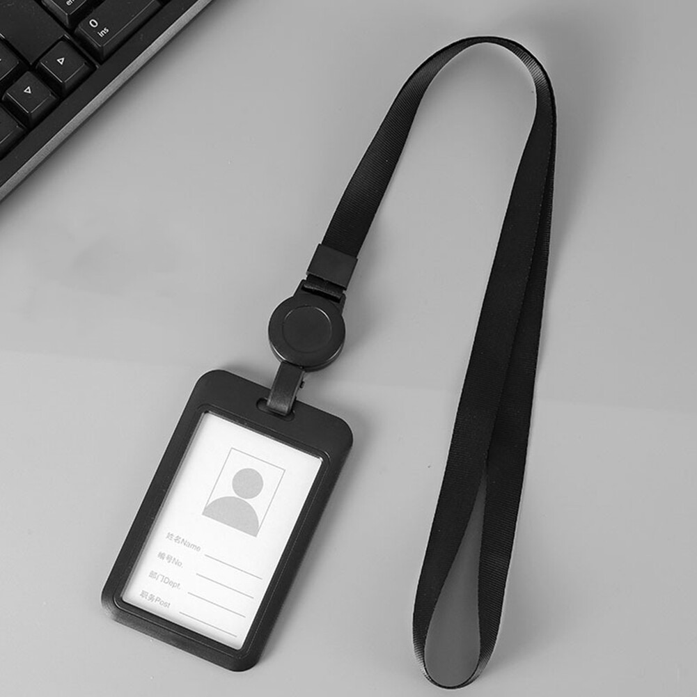 Anti Scratch Retractable Lanyard Work Card Holder Employee Badge Neck ...