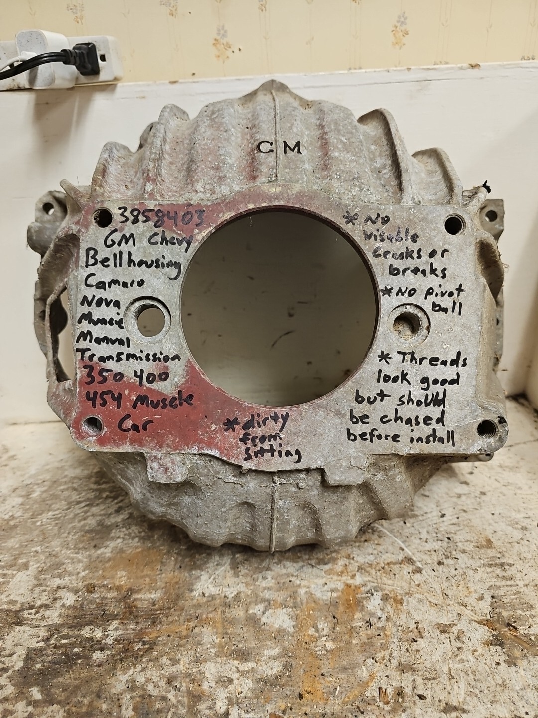 Chevrolet Corvette Camaro Z28 SS Nova BBC 4 Speed Bell Housing OEM ...