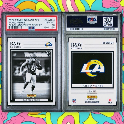 2024 Panini B&W Rookies JARED VERSE PSA 10 POP 1 🔥 DROY 🛡️ | eBay