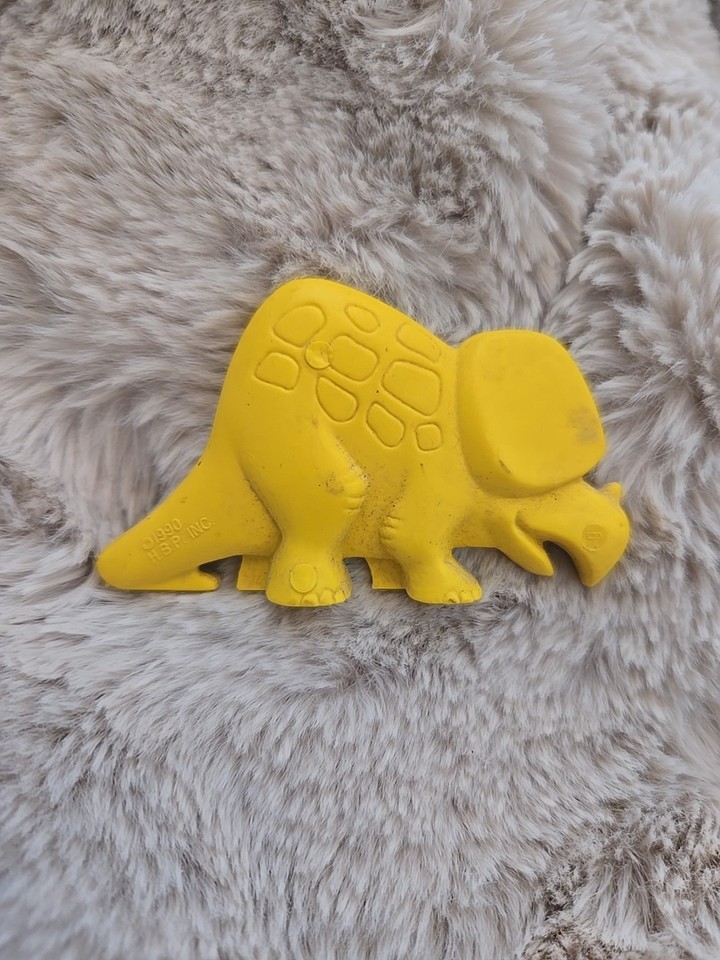 Vintage 1990 Pebbles Cereal Flintstones Dinosaur Figure Yellow ...
