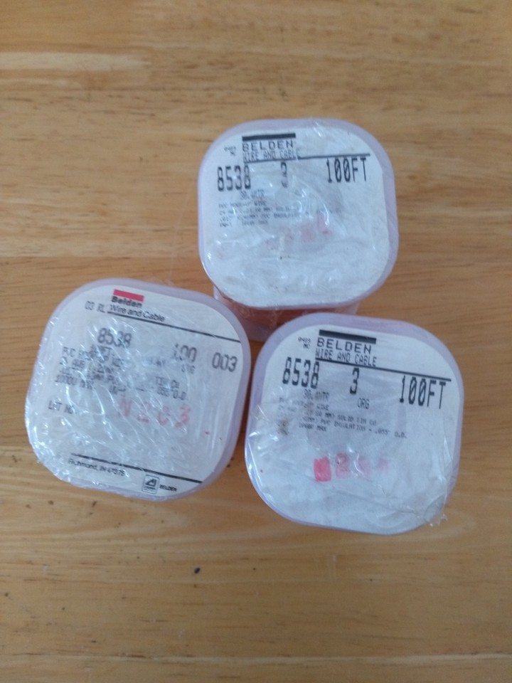 Lot of 3x100ft Roll Belden Wire 24AWG PVC Insulation, Brand New , No ...
