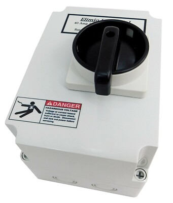 Elimia Enclosed 3 Phase Disconnect Switch DS40LC-W-UL NEMA 4X 30 40 Amp ...