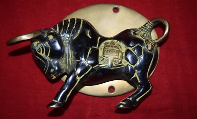 Antique Spanish Bull Shape Handmade Decorative Door Knocker Gate Bell ...