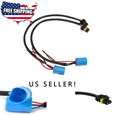 HID LED harness Plugs Connector 9007 9004 wires HB5 FORD Chevrolet ...