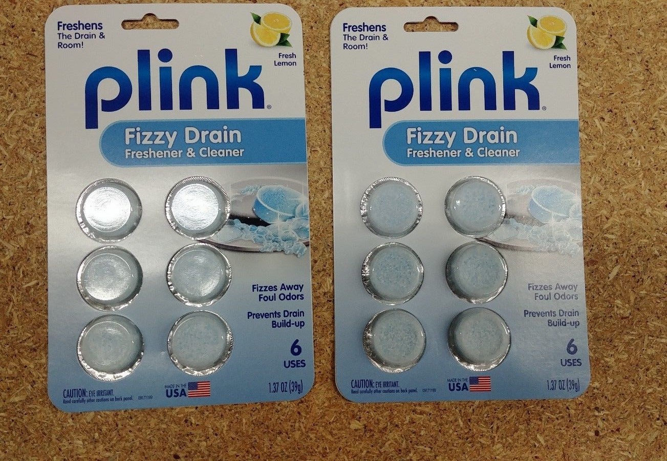 2 pack Plink Fizzy Drain Cleaner Freshener Deodorizer Clog Preventer ...
