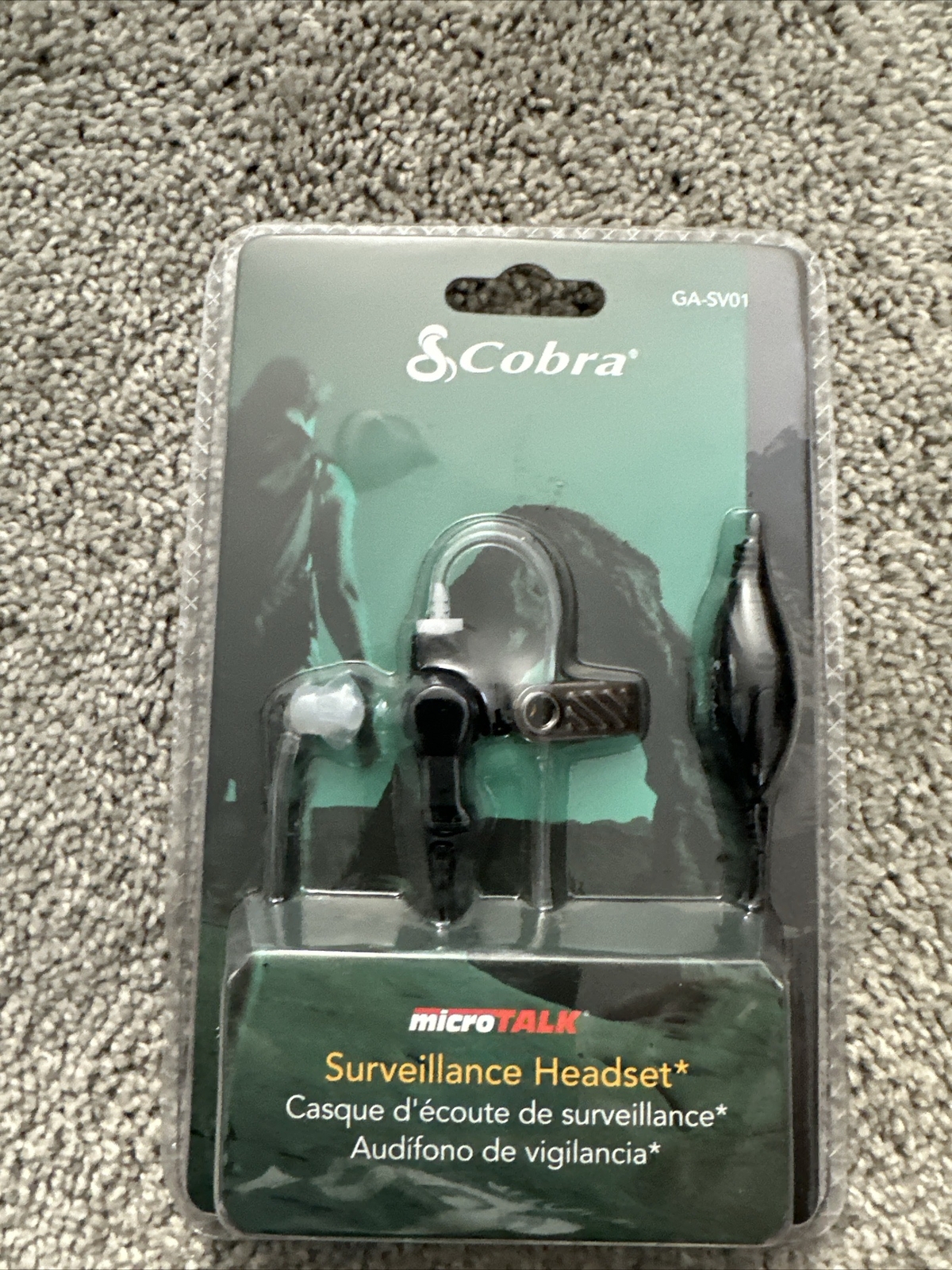 Cobra MicroTalk Surveillance Headset for 2 Way Radios VOX/PTT Earbud GA ...