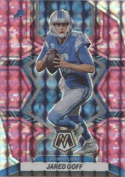 2022 Panini Mosaic - Jared Goff #64 Camo Pink Mosaic Prizm for sale ...