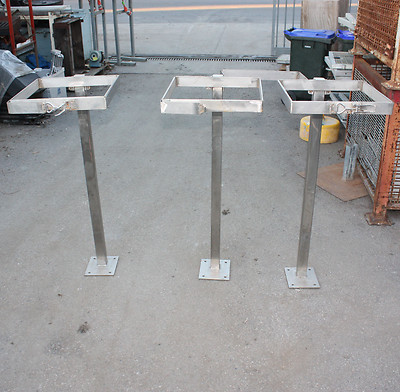 Stainless Steel Bin bag holder support frame 400mm x 400mm top H 1110mm ...