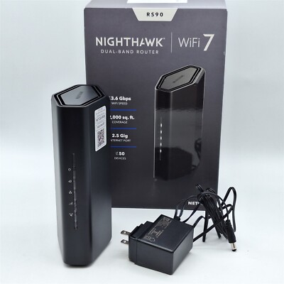 NETGEAR Nighthawk Dual-Band WiFi 7 Router (RS90-100NAS) | eBay