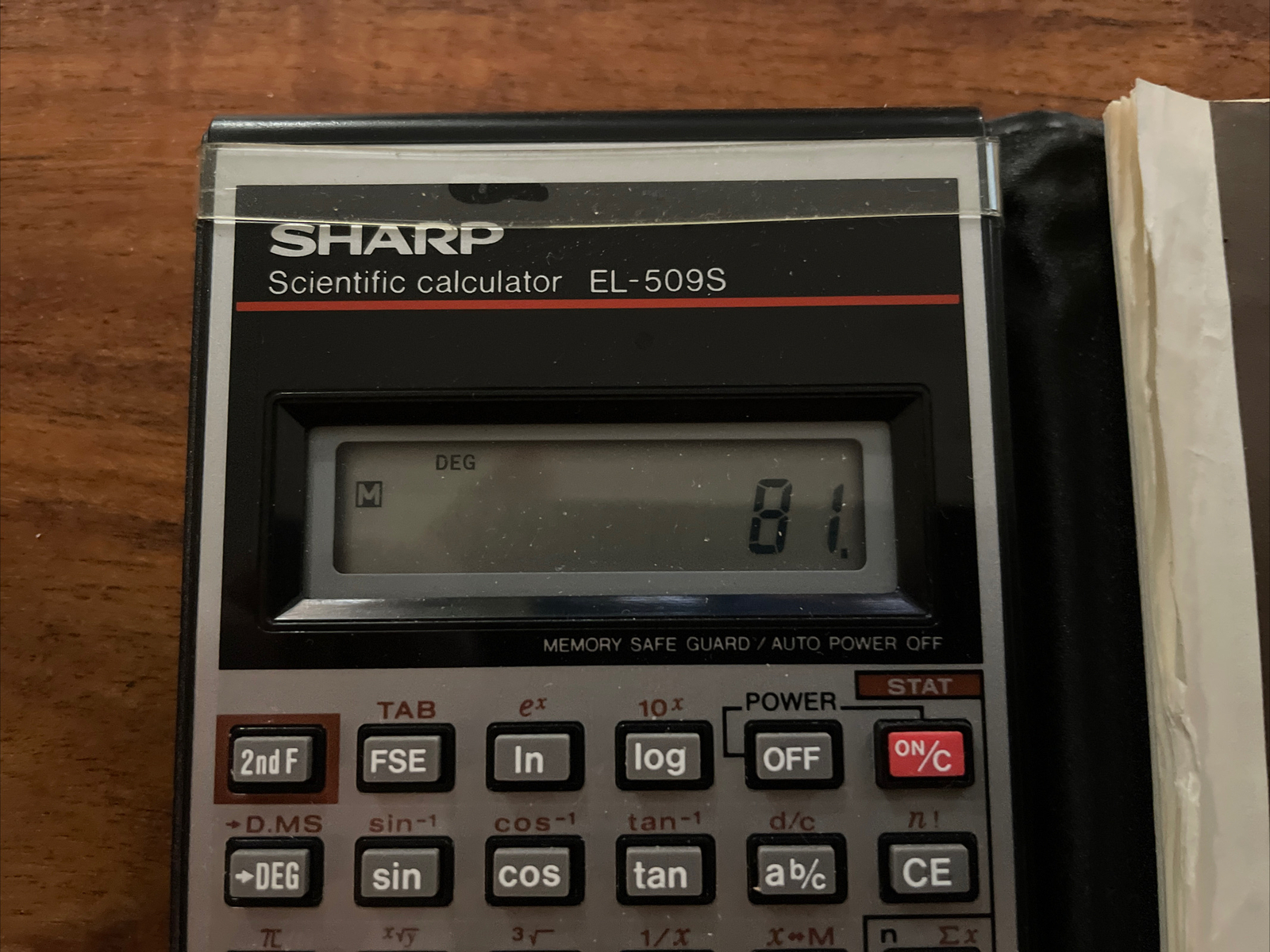 Vintage Sharp Scientific Calculator EL-509S working with cover and ...