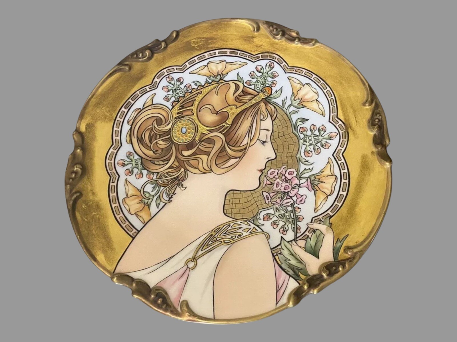 Antique Victorian Limoges Hand Painted Mucha Primrose Porcelain ...