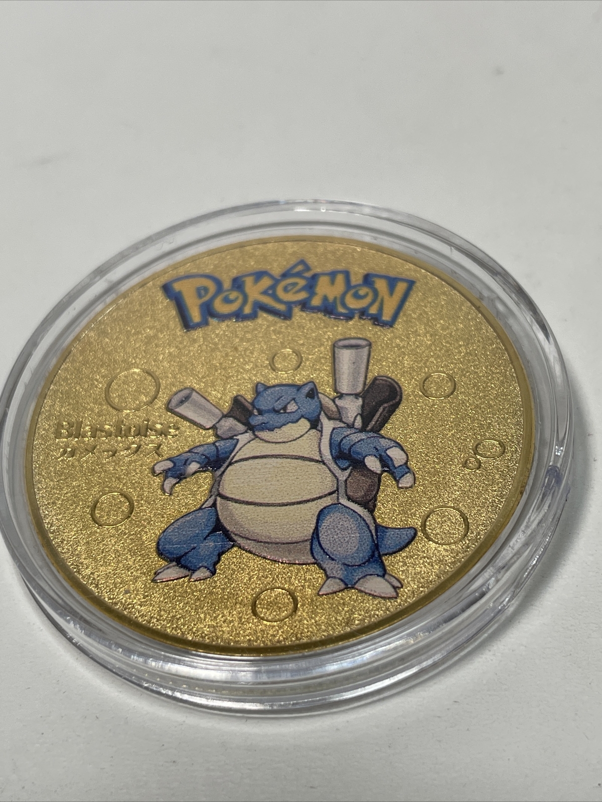 Gold Plated Pokémon Blastoise Commemorative Coin Medallion Trading Card ...